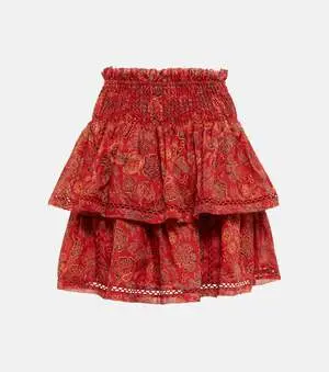 SIR. Allegra Floral Ramie Miniskirt