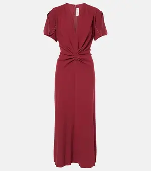 Victoria Beckham Wool-blend Midi Dress - Red