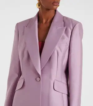 Zimmermann Tailored Wool And Silk Jacket - Purple