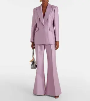Zimmermann Tailored Wool And Silk Jacket - Purple