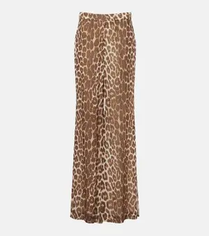 Zimmermann Leopard-print Flared Pants