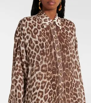 Zimmermann Leopard-print Flared Pants