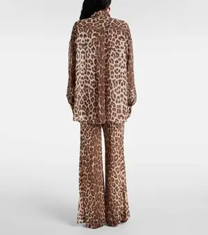 Zimmermann Leopard-print Flared Pants