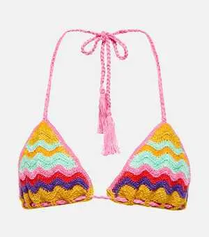 Anna Kosturova Crochet Bikini Top - Multicoloured