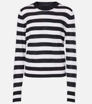 NILI LOTAN Meir Striped Sweater - Blue