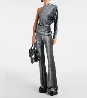 Rick Owens High-rise Velvet Flared Pants