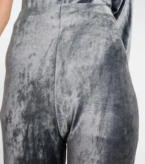 Rick Owens High-rise Velvet Flared Pants