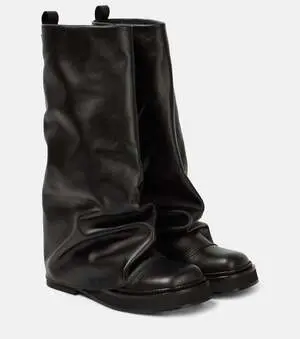 Attico Robin Leather Combat Boots