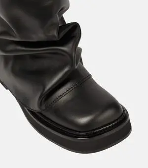 Attico Robin Leather Combat Boots