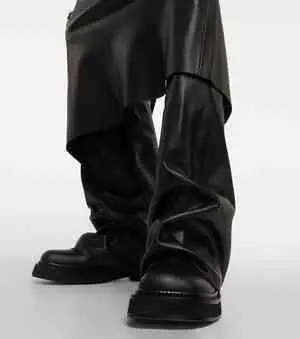 Attico Robin Leather Combat Boots