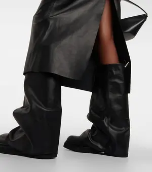 Attico Robin Leather Combat Boots