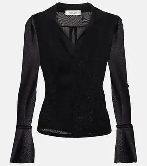 Diane Von Furstenberg Mackenzie Mesh Top
