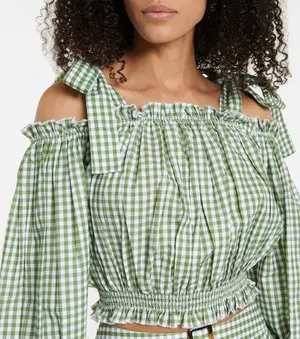 ALEXANDRA MIRO Gingham Crop Top