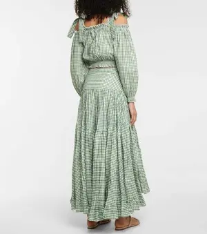 ALEXANDRA MIRO Gingham Crop Top