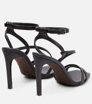 Brunello Cucinelli Embellished Leather Sandals