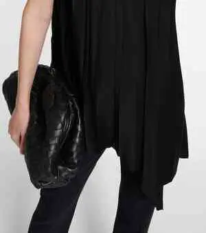 JOSEPH Pleated Asymmetric Satin Top