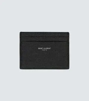 Saint Laurent Leather Card Holder - Black