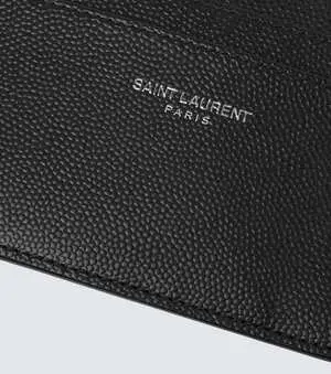 Saint Laurent Leather Card Holder - Black
