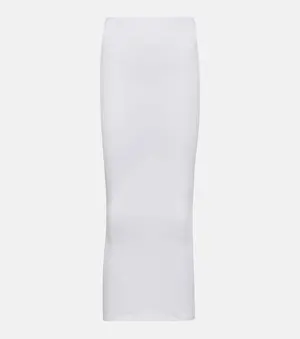Alaïa Cutout Technical Midi Skirt - White