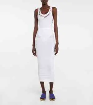 Alaïa Cutout Technical Midi Skirt