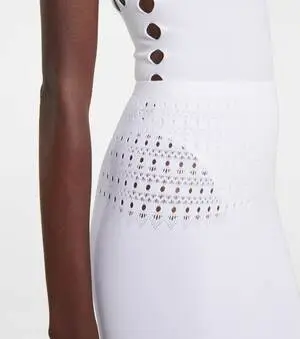 Alaïa Cutout Technical Midi Skirt
