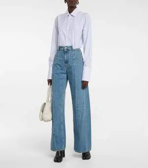 MAISON MARGIELA Decortique High-rise Wide-leg Jeans