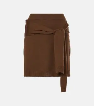 LEMAIRE Trompe L'oeil Wool-blend Miniskirt