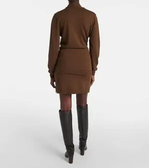 LEMAIRE Trompe L'oeil Wool-blend Miniskirt