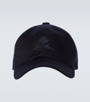 Loro Piana Cashmere Baseball Cap - Blue