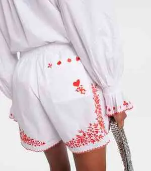 ALEMAIS Embroidered Cotton Shorts