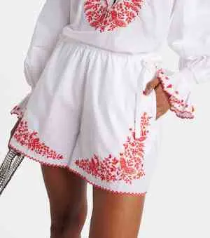 ALEMAIS Embroidered Cotton Shorts
