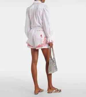 ALEMAIS Embroidered Cotton Shorts