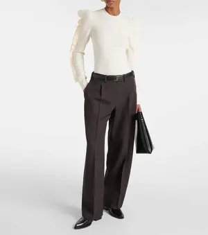 Max Mara Genero Ruffled Jersey Sweater