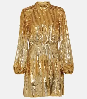 Rixo Samantha Sequined Mini Dress