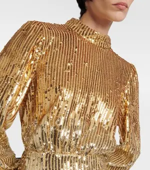 Rixo Samantha Sequined Mini Dress