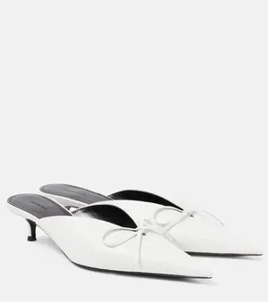 Balenciaga Knife Bow Leather Mules