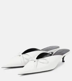 Balenciaga Knife Bow Leather Mules