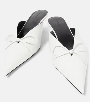 Balenciaga Knife Bow Leather Mules