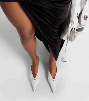 Balenciaga Knife Bow Leather Mules