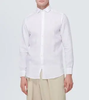 Frescobol Carioca Antonio Long-sleeved Linen Shirt - White