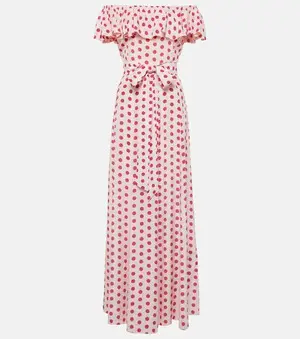 ALEXANDRA MIRO Giselle Polka-dot Midi Dress - Multicoloured