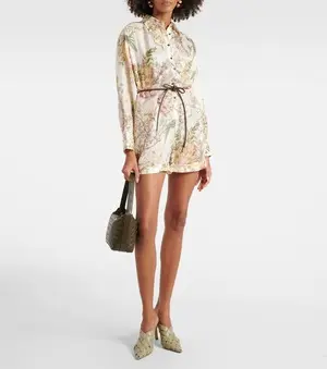 Zimmermann Waverly Floral Silk Romper