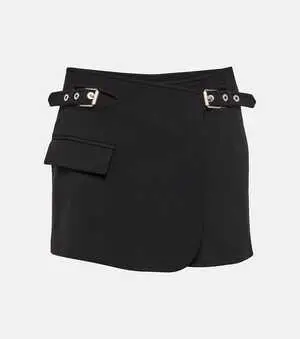 DION LEE Interlock High-rise Wrap Miniskirt
