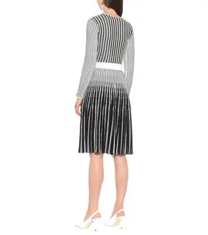 Simkhai Striped Stretch-knit Midi Skirt