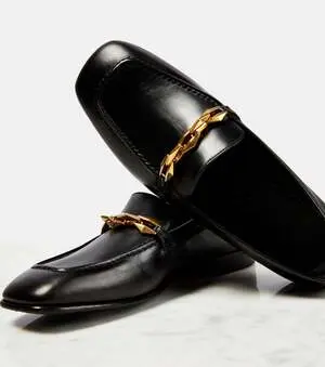 JIMMY CHOO Tilda Leather Loafers