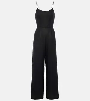 Faithfull The Brand Antibes Linen Jumpsuit - Black