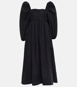 Ulla Johnson Lelani Cotton Poplin Midi Dress