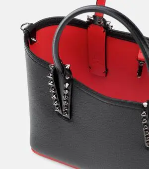 CHRISTIAN LOUBOUTIN Cabata Mini Leather Tote - Black