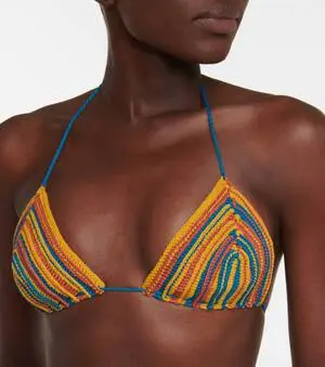TROPIC OF C Praia Crochet Bikini Top