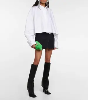 Attico Midnight Leather Clutch